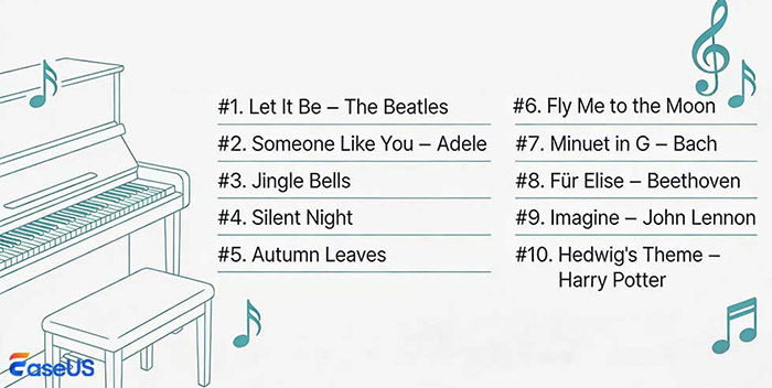 Top 10 Easy Piano Songs for Beginners [Pop & Fun Songs]